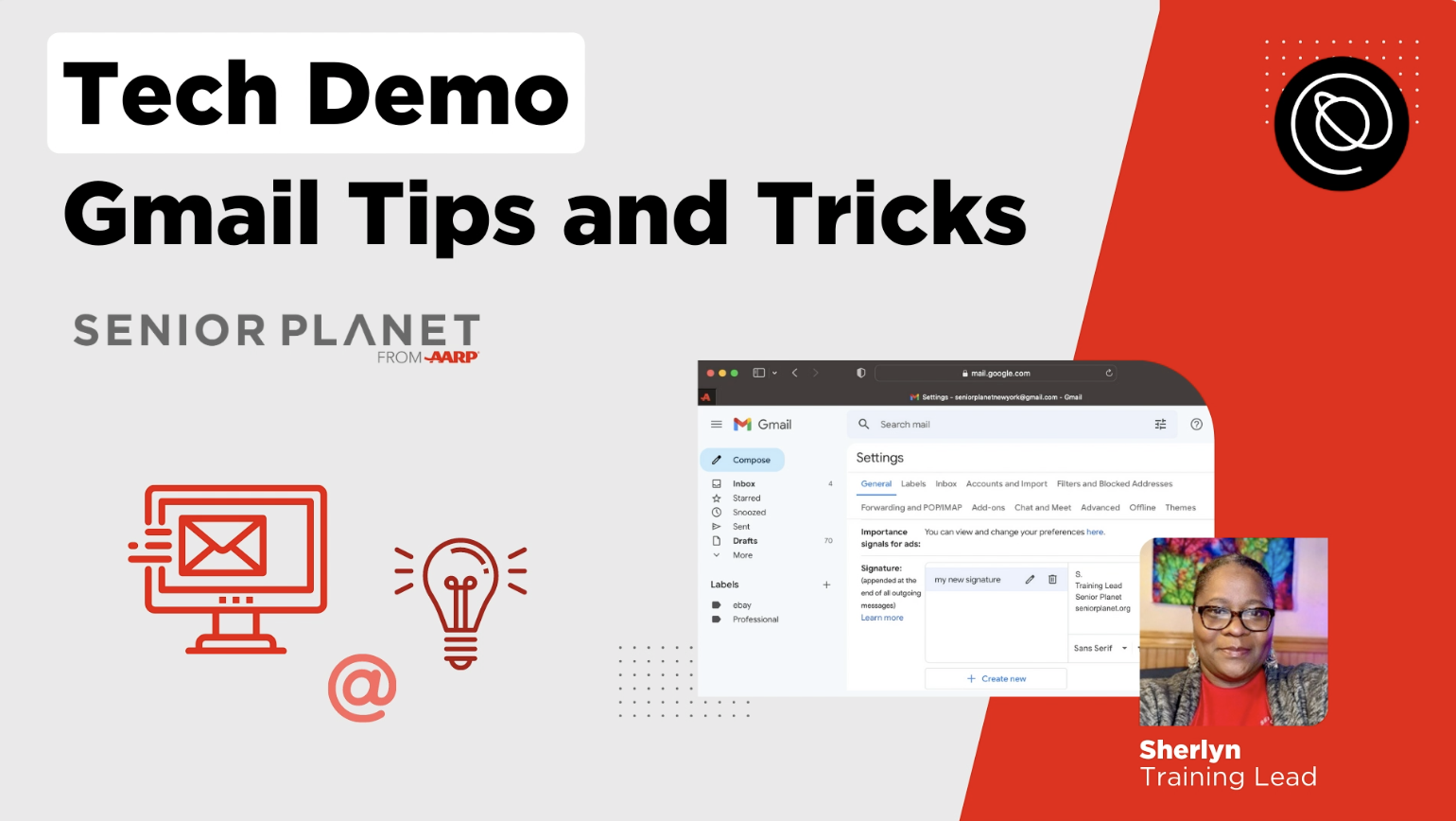 Tech Demo: Gmail Tips and Tricks with Sherlyn - Senior Planet from AARP